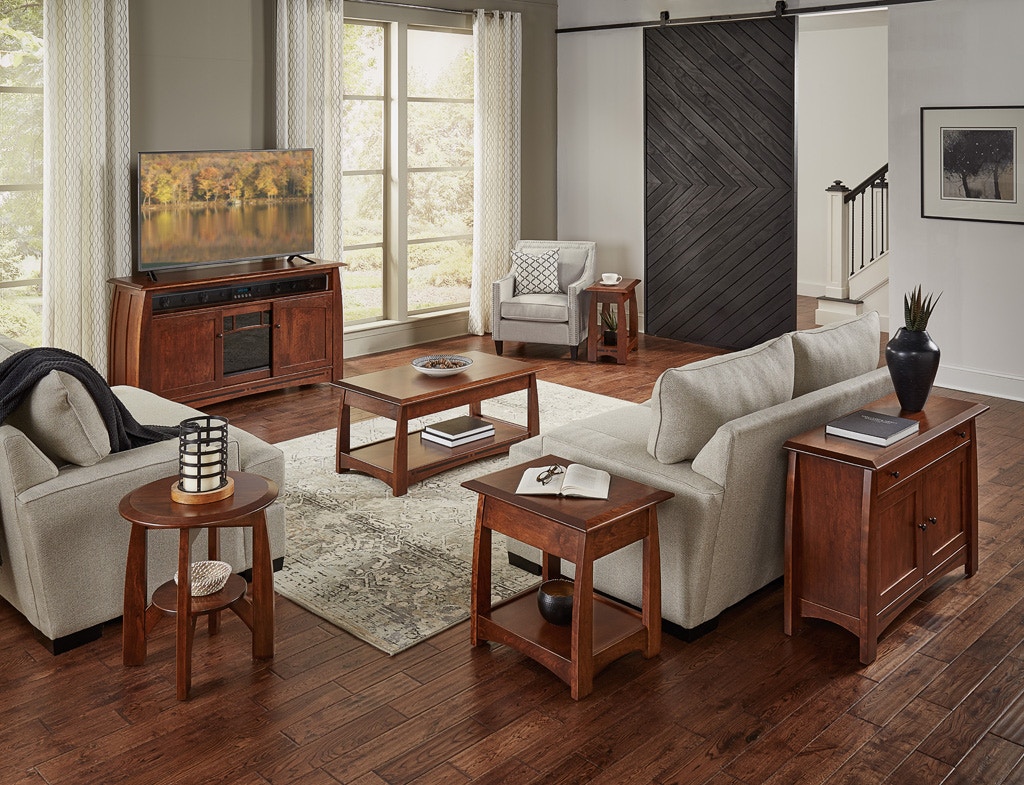 Amish Oak & Cherry Living Room Living Room Group Boulder Creek ...