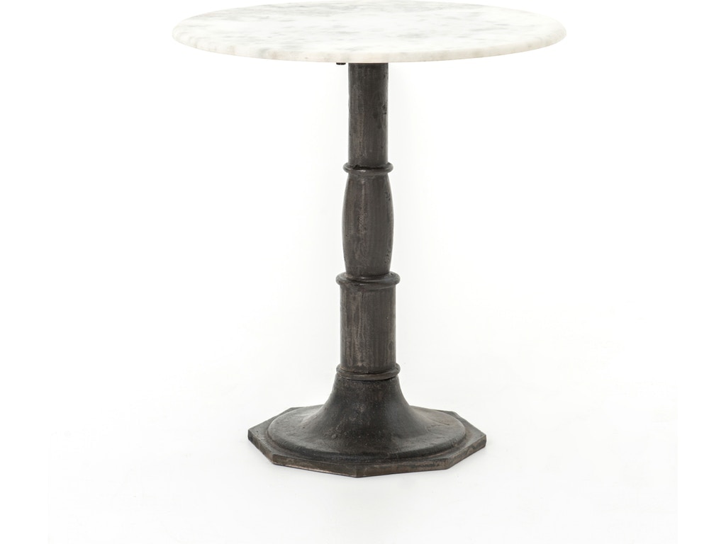 Four Hands Living Room Lucy Side Table-Carbon Wash, Marble Top IRCK-048-CBW | Hickory Furniture