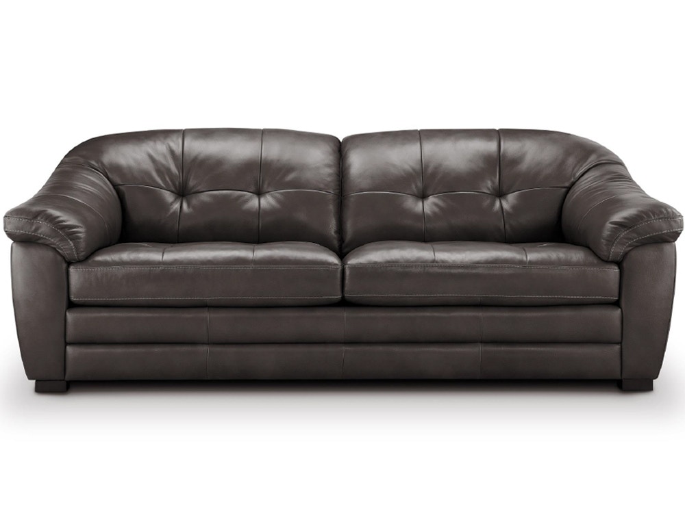 Xpress by Reflections Furniture Living Room Ginger Leather Sofa in ...