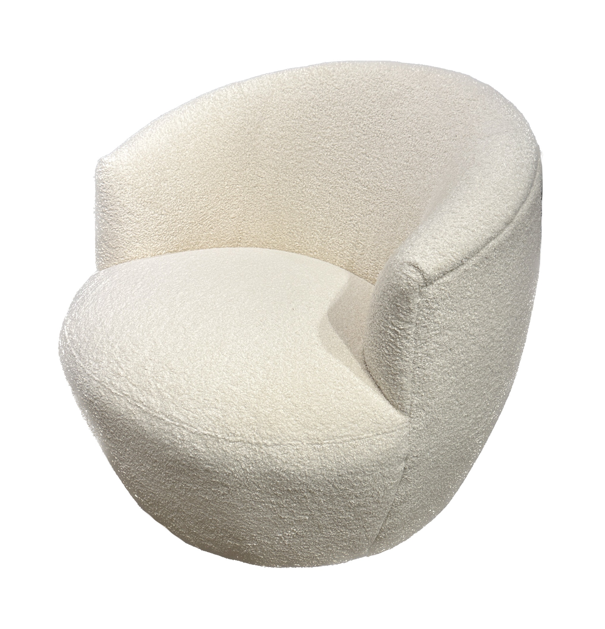 White barrel swivel chair store