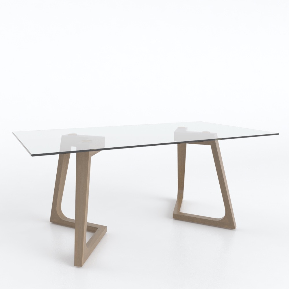 Canadel Pecan Washed Glass Rectangular Dining Table GRE04072CL25MMNNF ...