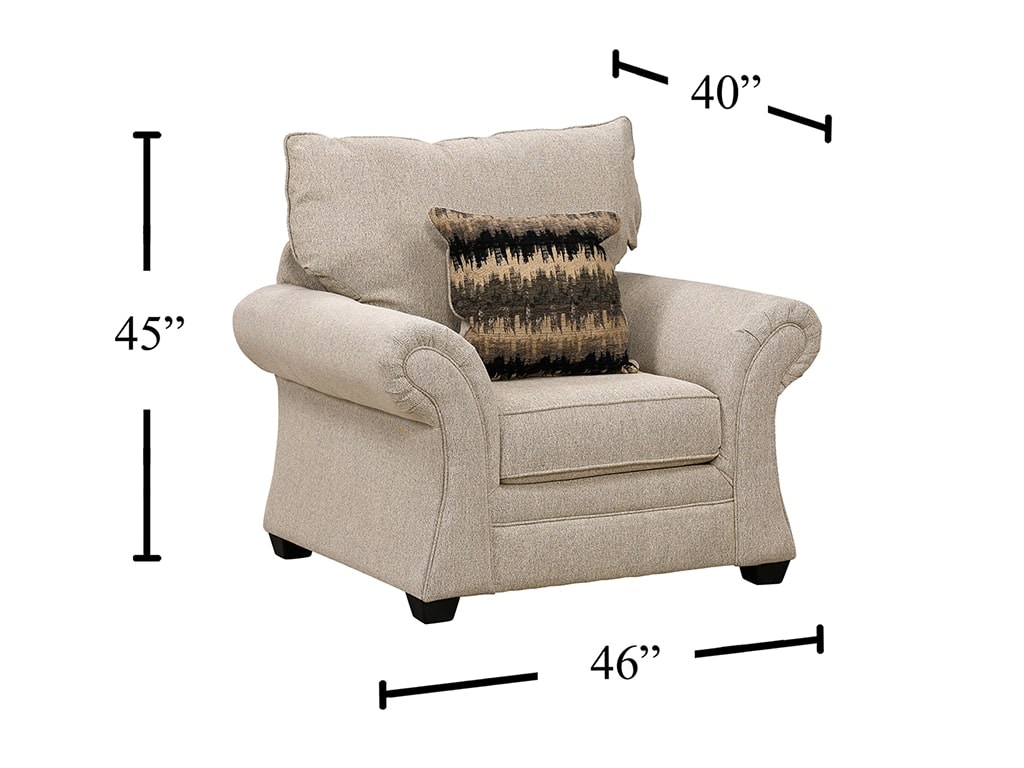 Behold Home Kyle Cream Chair 1560-01-1599-01