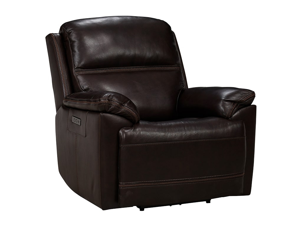 Jackson Dark Brown Leather Rocker Power Recliner w/Power Headrest by ...