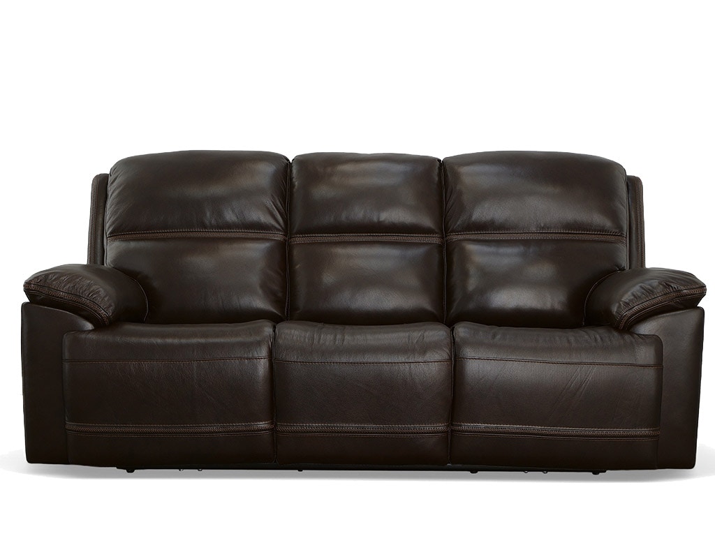 Jackson Dark Brown Power Reclining Sofa w/Power Headrests by Flexsteel ...