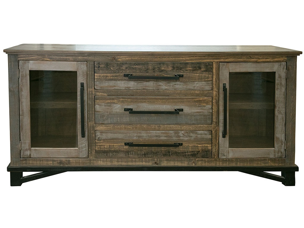 IFD Loft Brown 3 Drawer 2 Door Buffet IFD6441BFF
