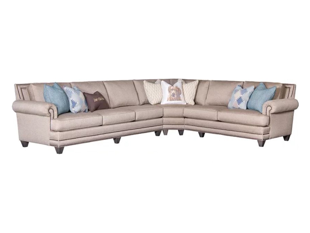 American Heritage by Mayo Living Room Up River Fabric Sectional 2286F74 ...