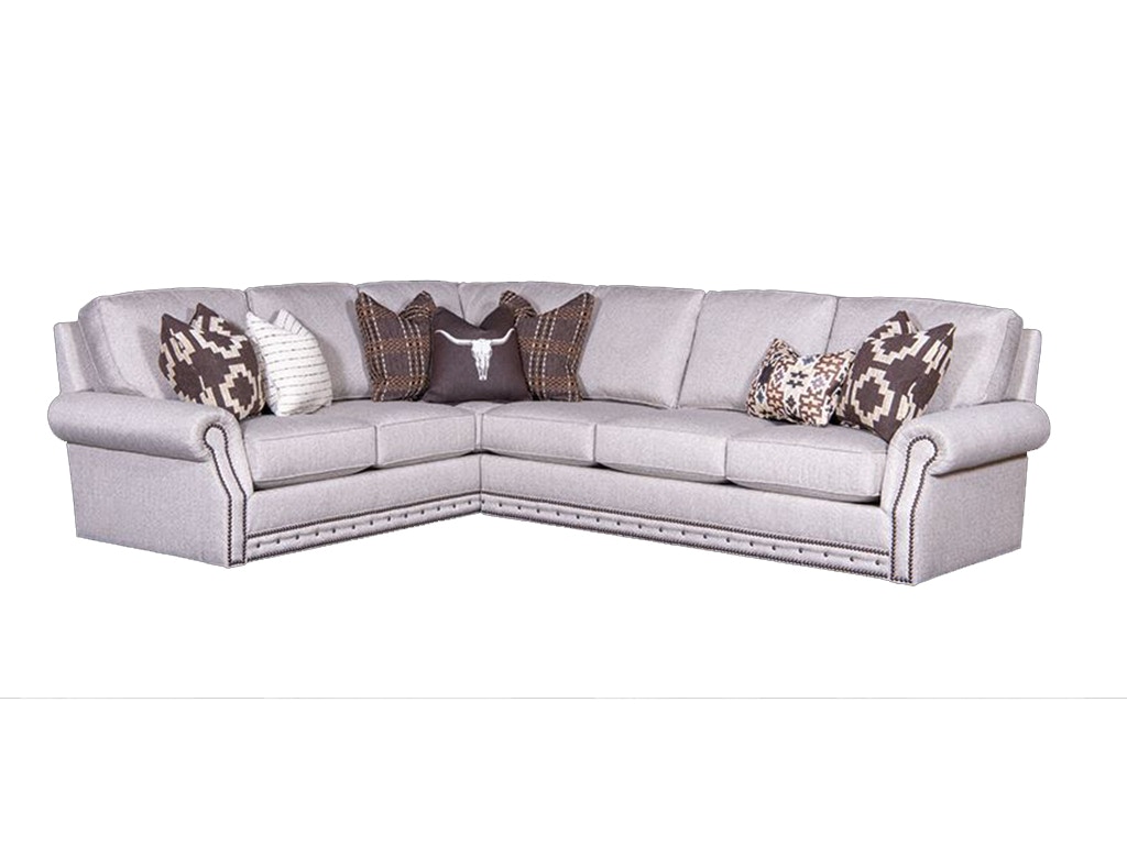 American Heritage by Mayo Living Room Heritage Fabric Sectional 5586F74 ...