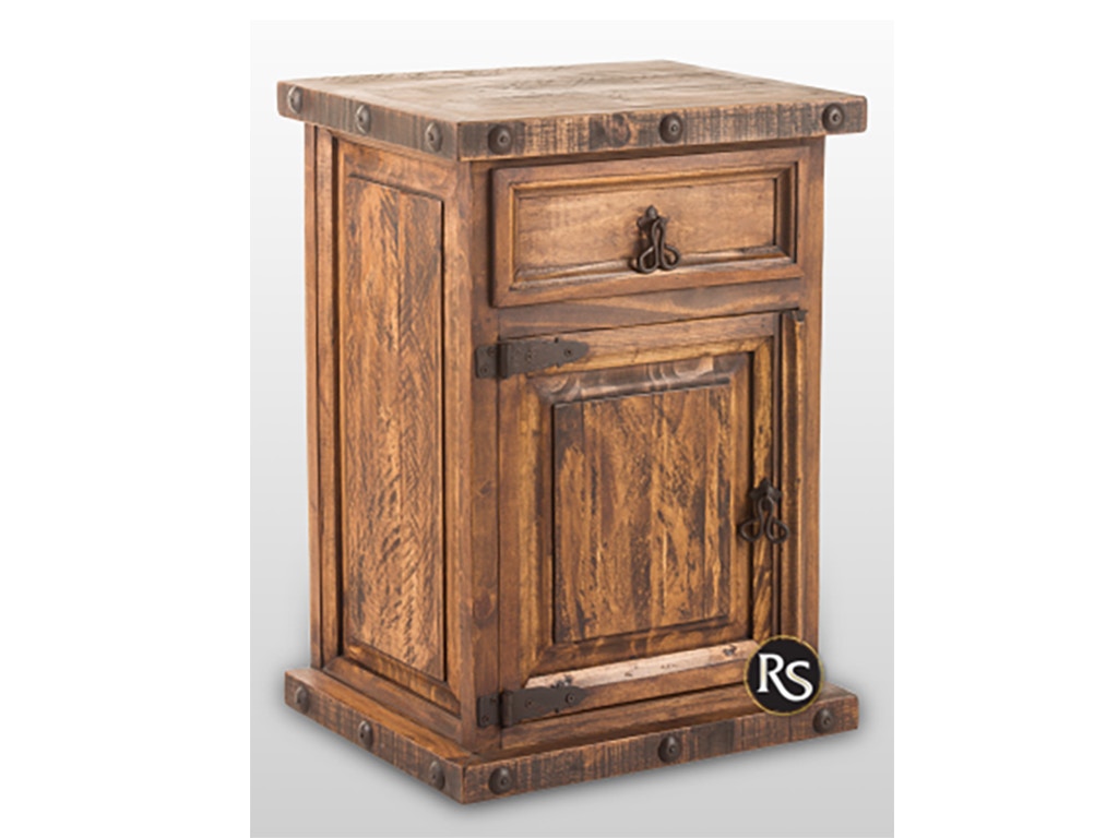 Rusticos Sierra Bedroom RUSTIC NIGHT STAND LR BUR-01 - Furniture Market ...