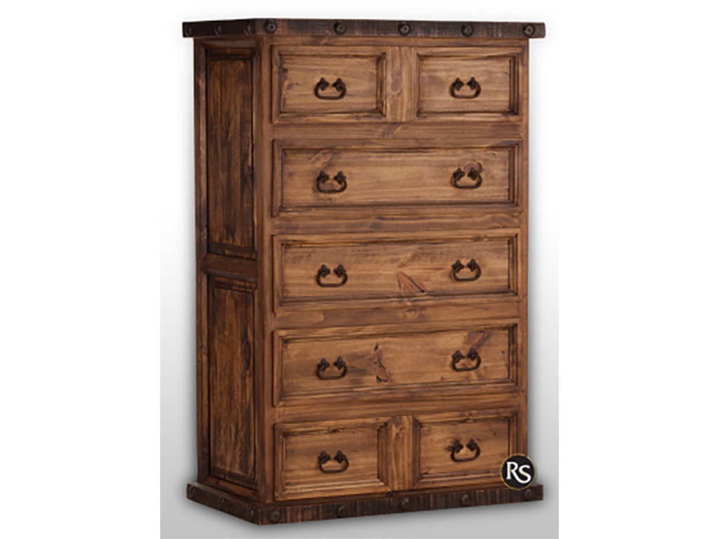 Rusticos Sierra Bedroom RUSTIC SEMANARIO CHEST LR COM-14 - Furniture ...