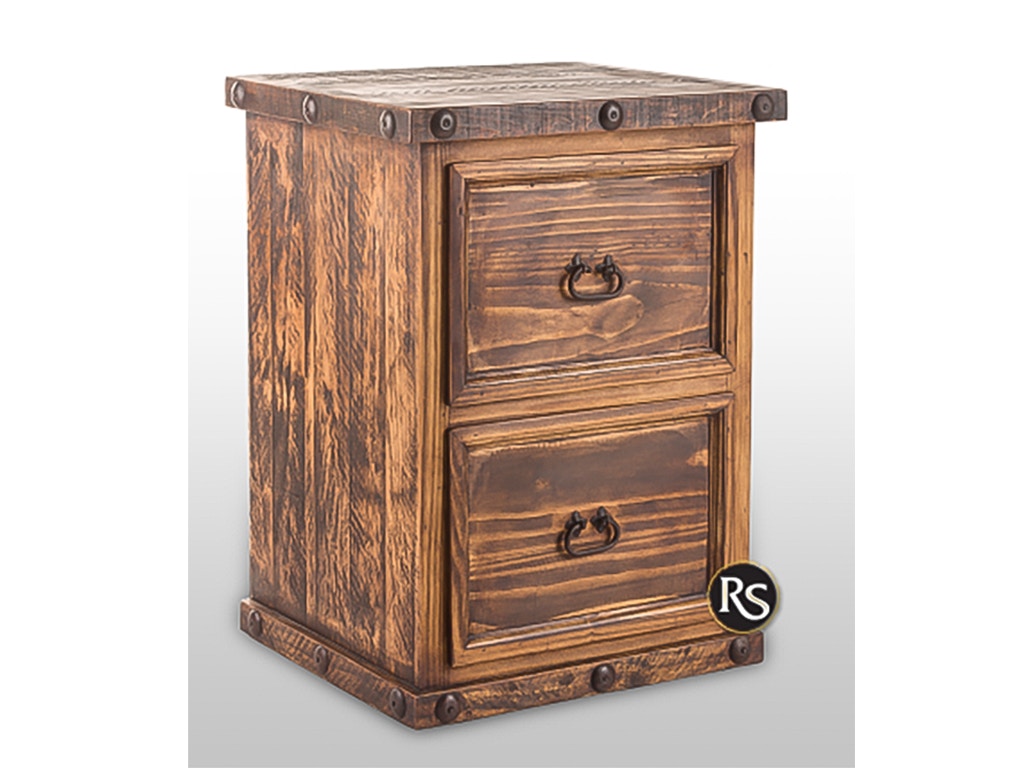 Rusticos Sierra Home Office RUSTIC 2 DRAWERS CABINET LR FIL-08 ...