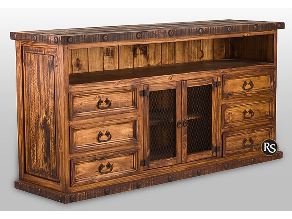 Rusticos Sierra Living Room 70 TV Console LR TVS-70 - Furniture Market ...