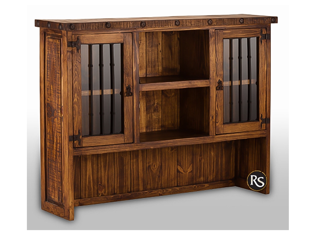 Rusticos Sierra Living Room IRON RUSTIC HUTCH LR VIT-17FO - Furniture ...