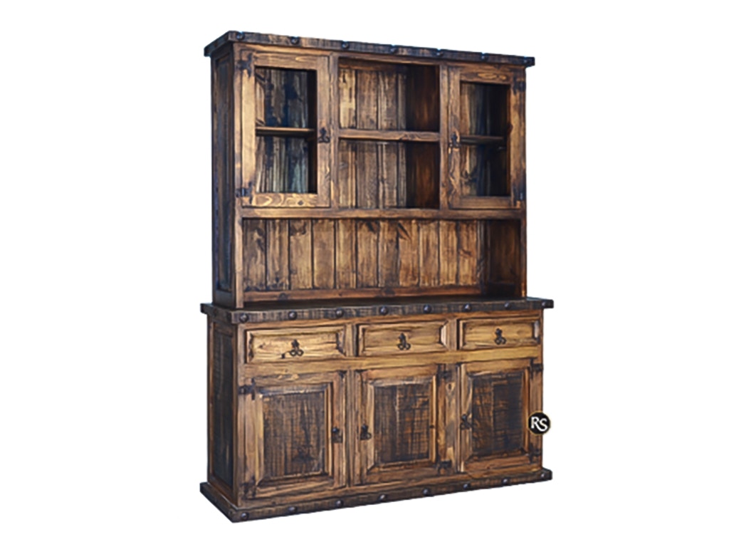 Rusticos Sierra Living Room RUSTIC HUTCH LR VIT-17 - Furniture Market ...