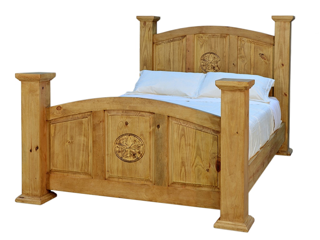 Rusticos Sierra Bedroom King Mansion Bed with Stars LT CAM-41-2XT ...