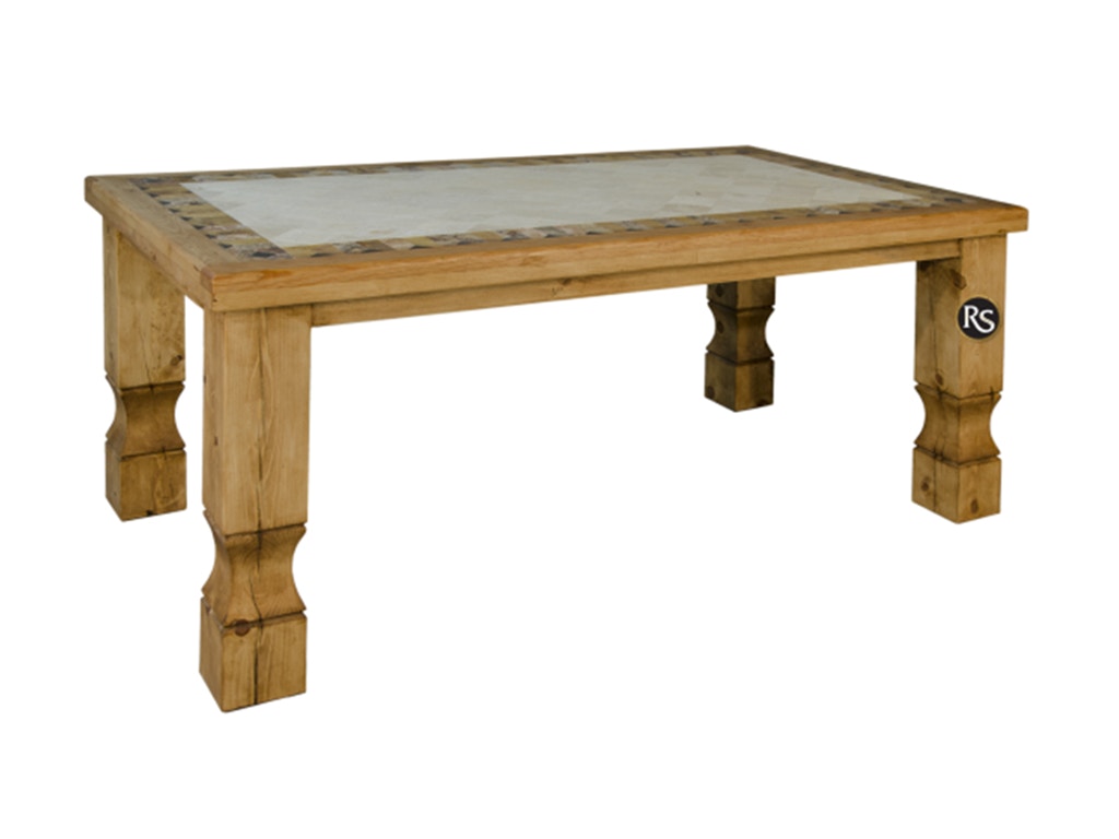 Rusticos Sierra Casual Dining COWBOY TABLE 6 FT / MARBLE TOP LT MES-73M ...