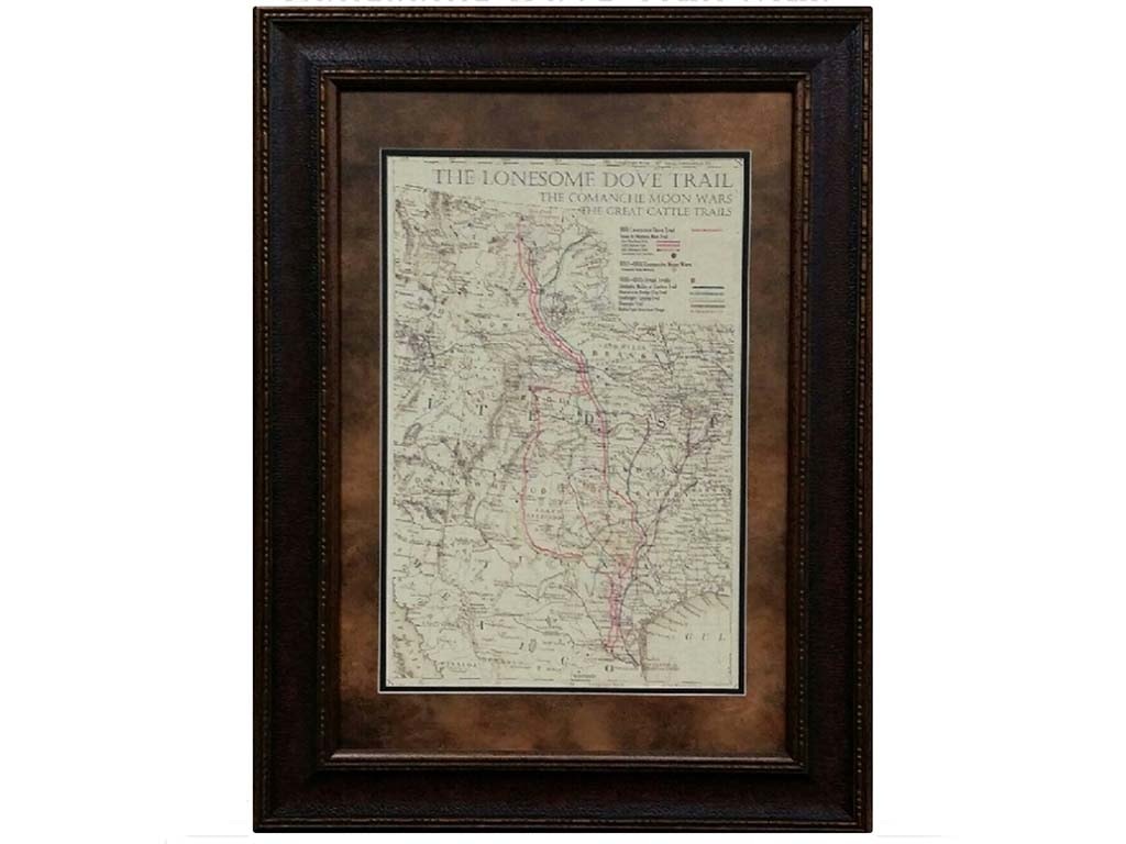 Picture King Art Lonesome Dove Trail Map W842-1824 - Furniture Market ...