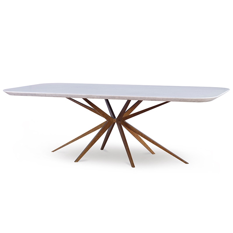 Mr Brown London Casual Dining Atlantis Oval Dining Table Base ATLANT ...