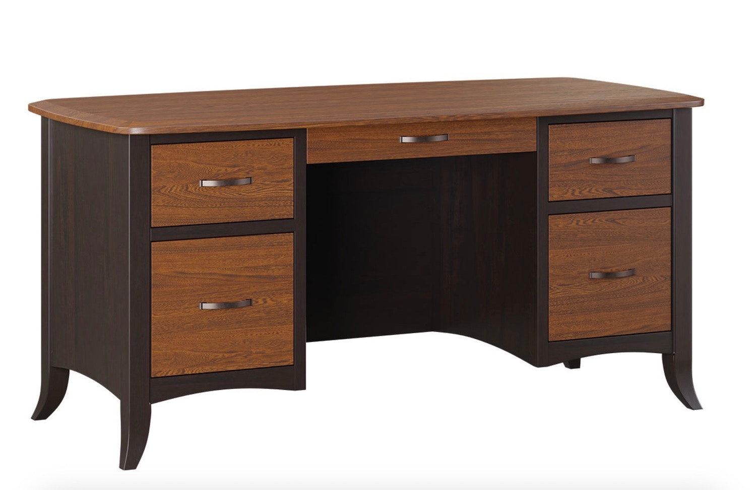 Barkman Furniture 6006-0103D Elm and Maple Executive Desk