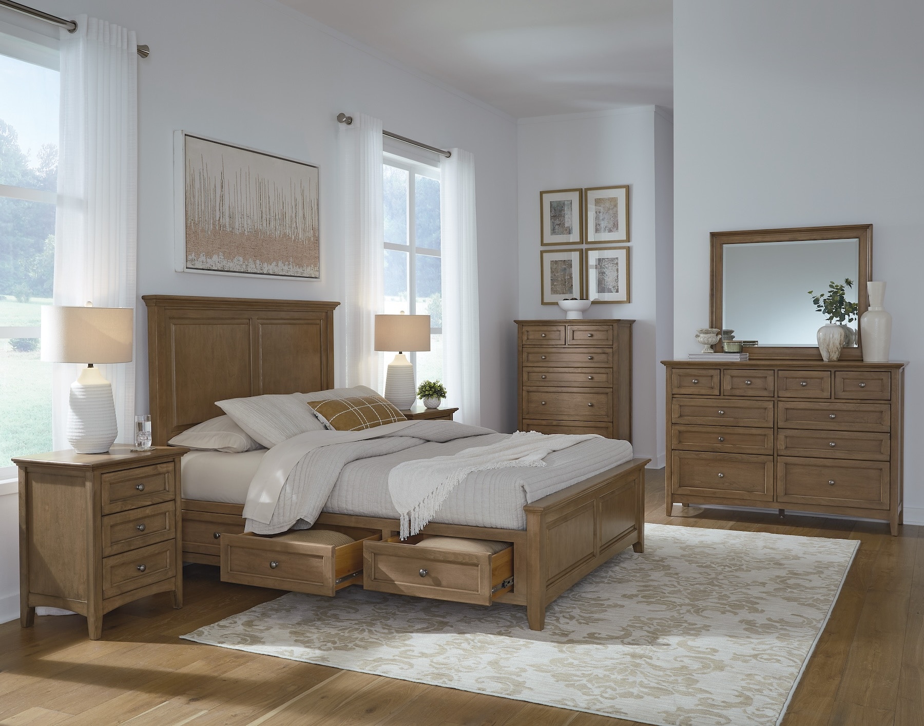 Whittier Wood Products Fieldstone Premier Master Bedroom Set Premier ...