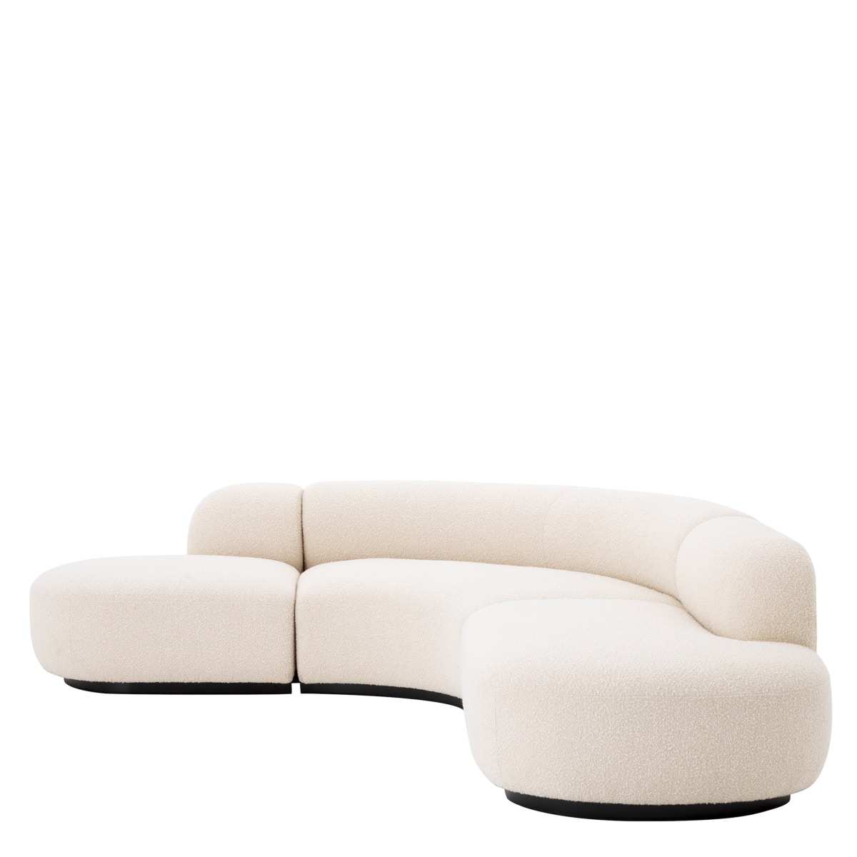 Bj rn Large boucl cream Sectional Sofa