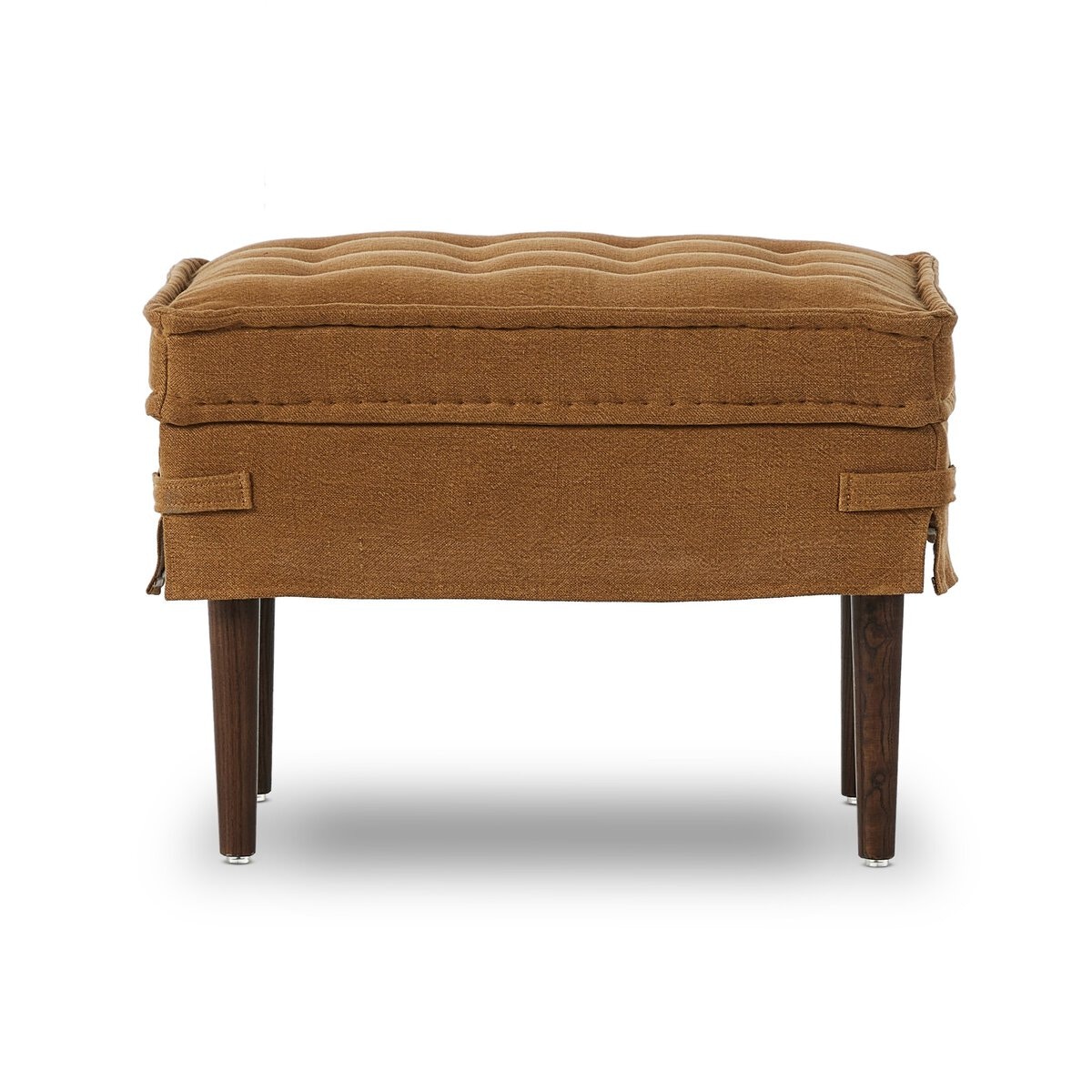 Cole Small Ottoman in Broadway Gilt