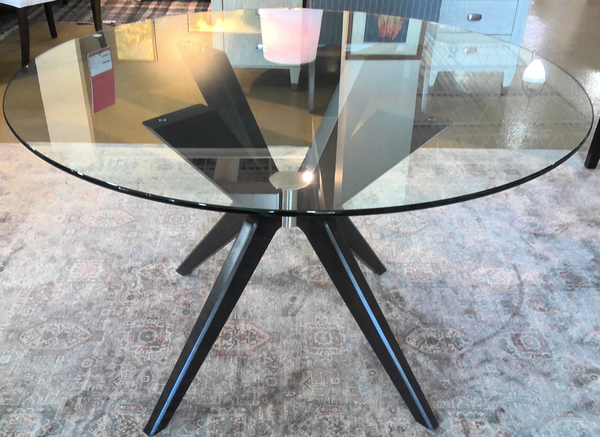 2PC Glass Table & Base Set