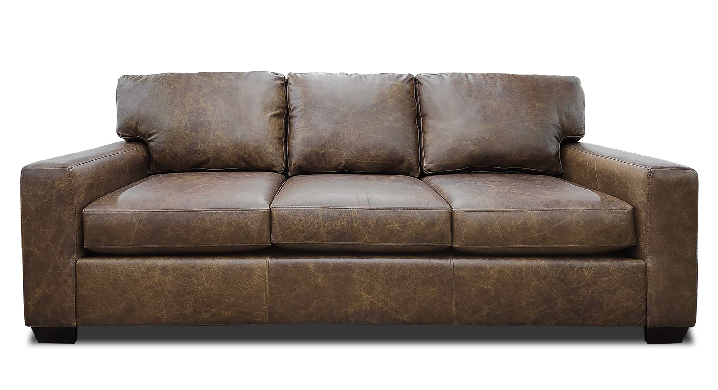 Thomas Leather Sofa in Telluride Chestnut