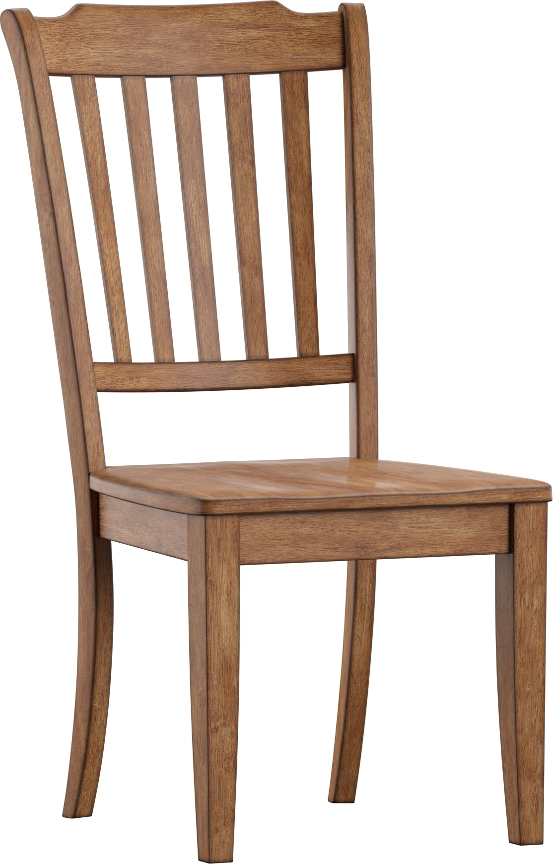 Oak Finish Spindle Back Side Chair