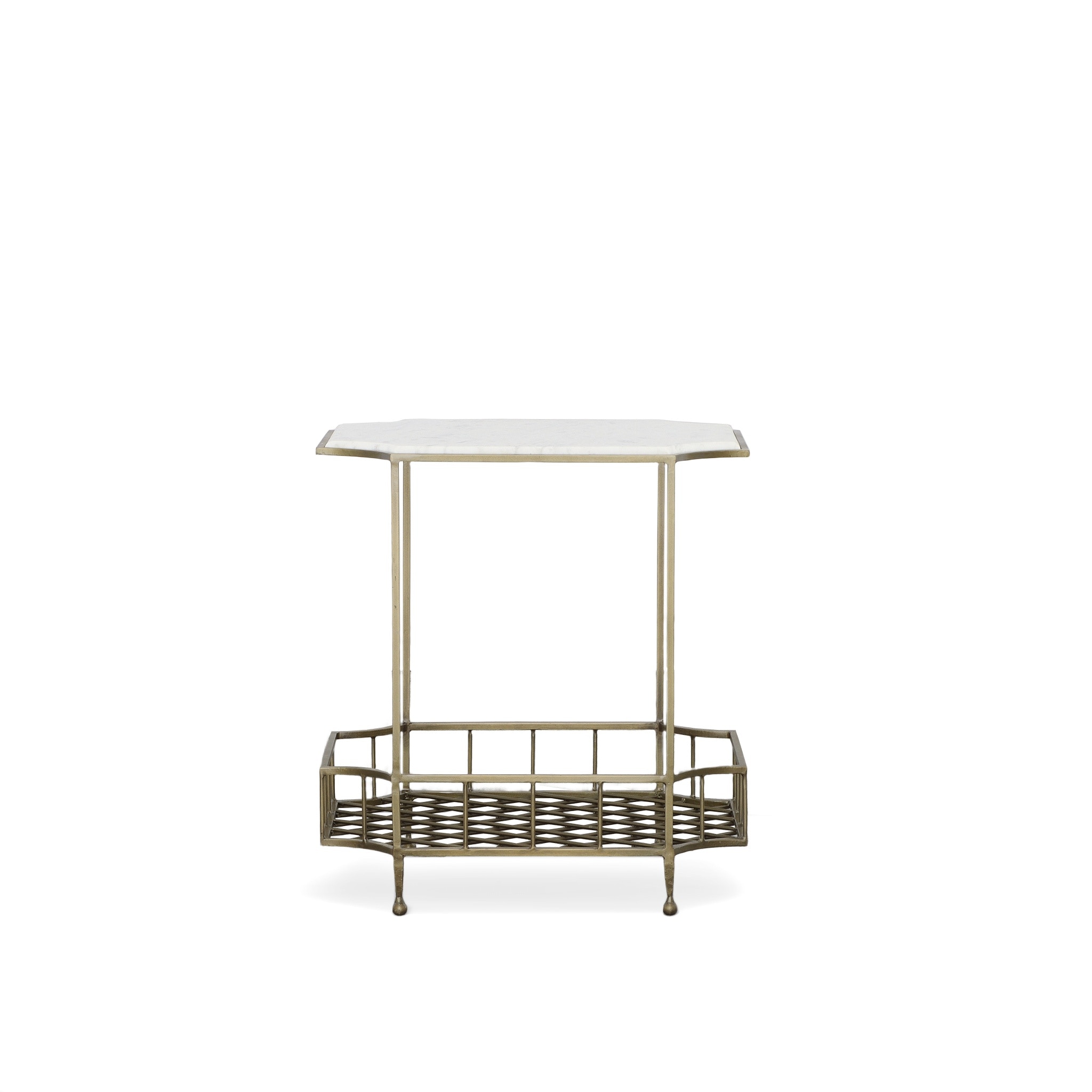 Riley Iron & Marble Side Table