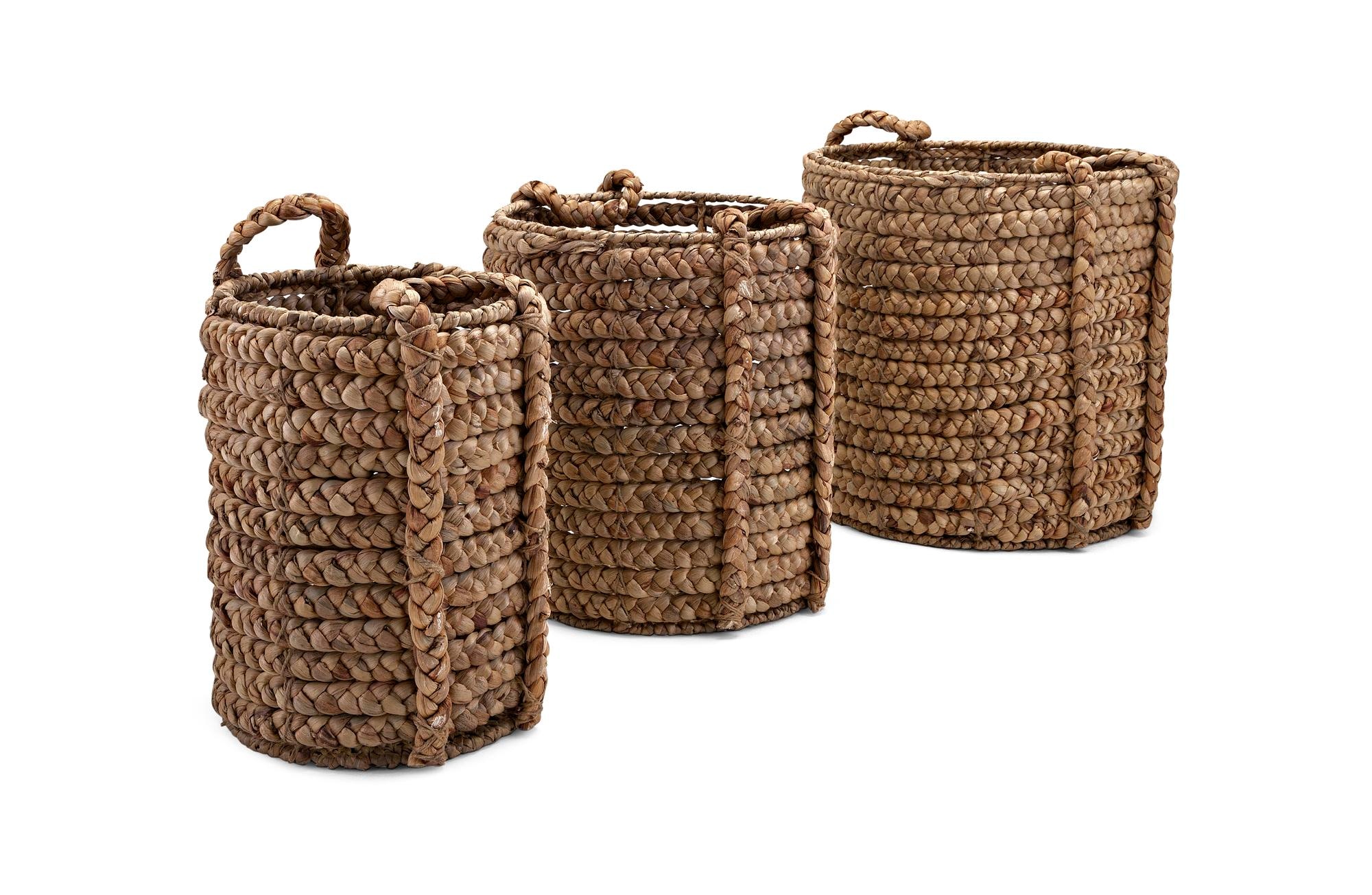 Set Of 3 Natural Fiber Baskets