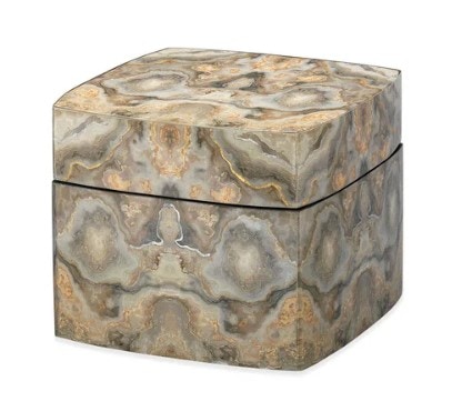 Ink Blot Curved Box in Grey