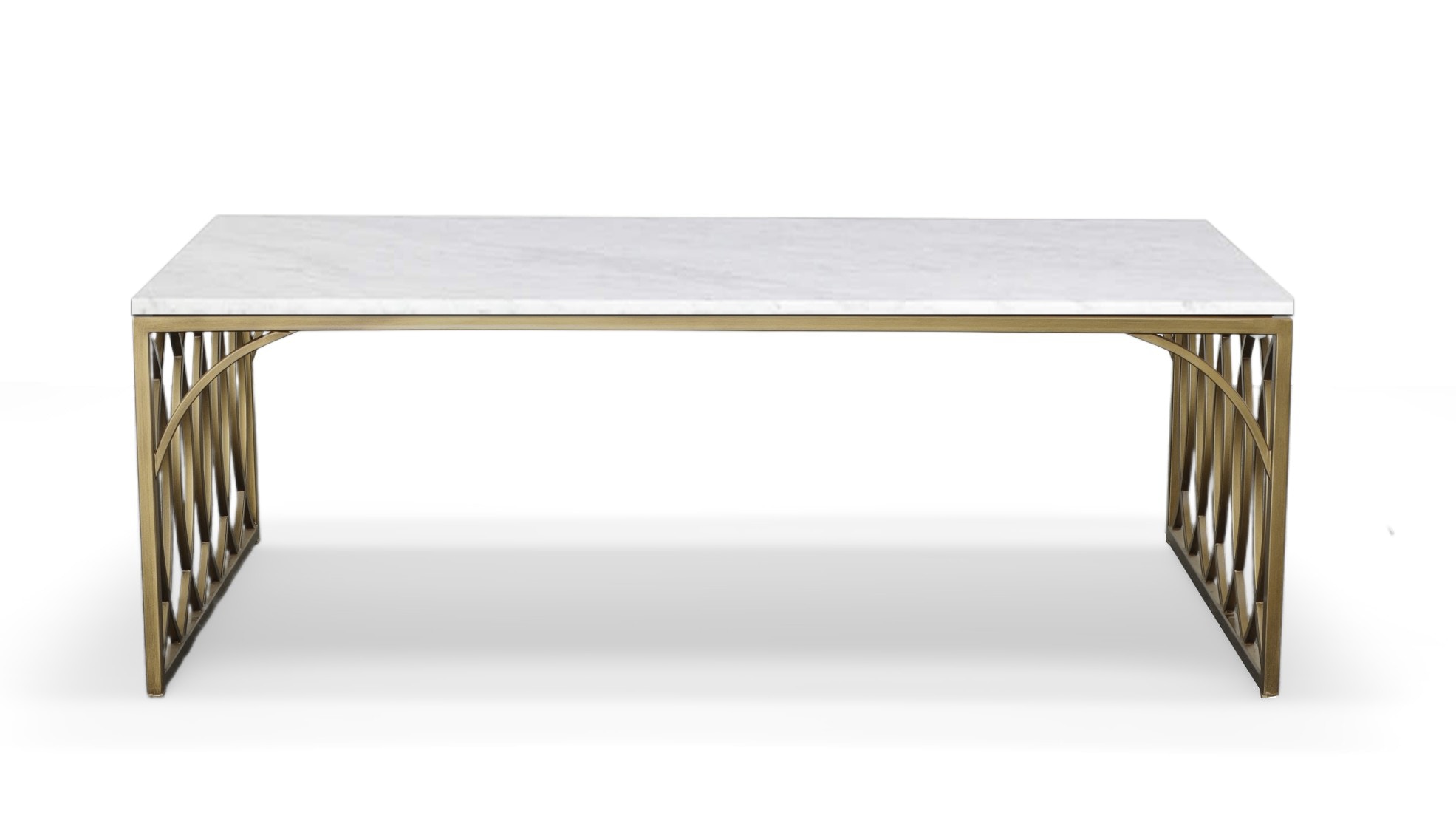 Andrea Marble and Iron Cocktail Table