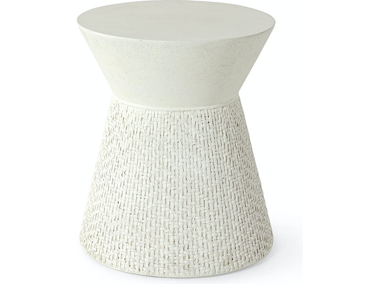 Acadia Outdoor Side Table - White