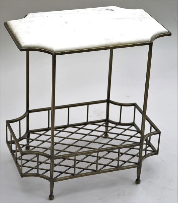Riley Iron & Marble Side Table