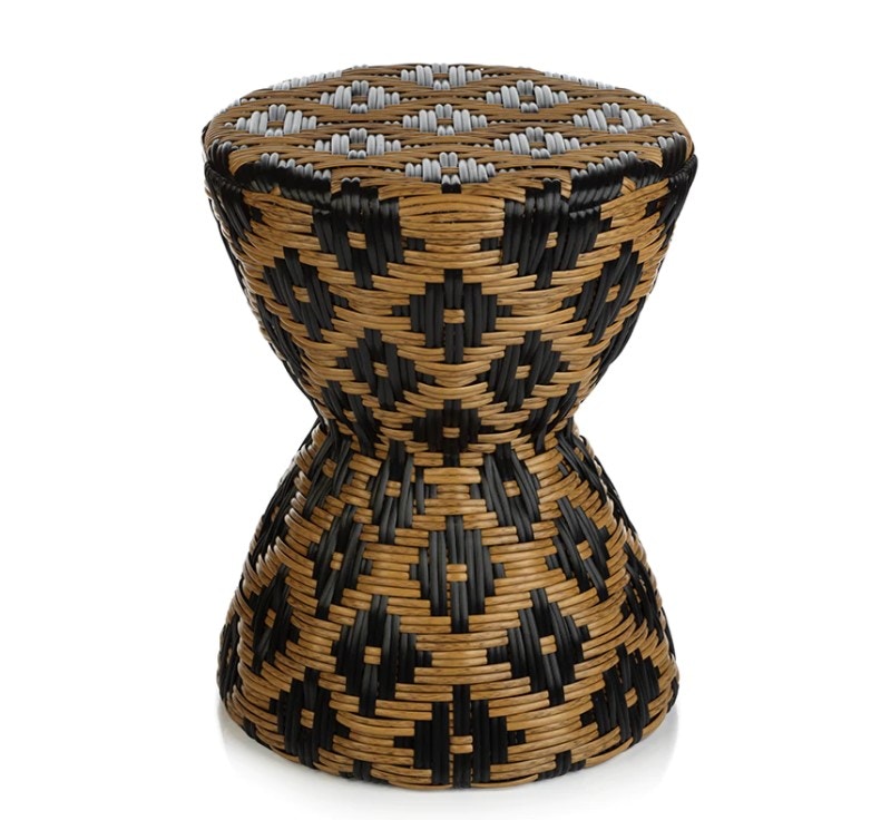 Seychelles Woven Rattan Stool