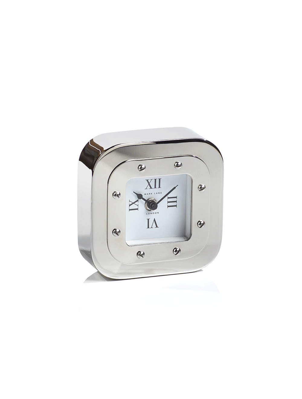 Mark Lane Table Clock - Nickel
