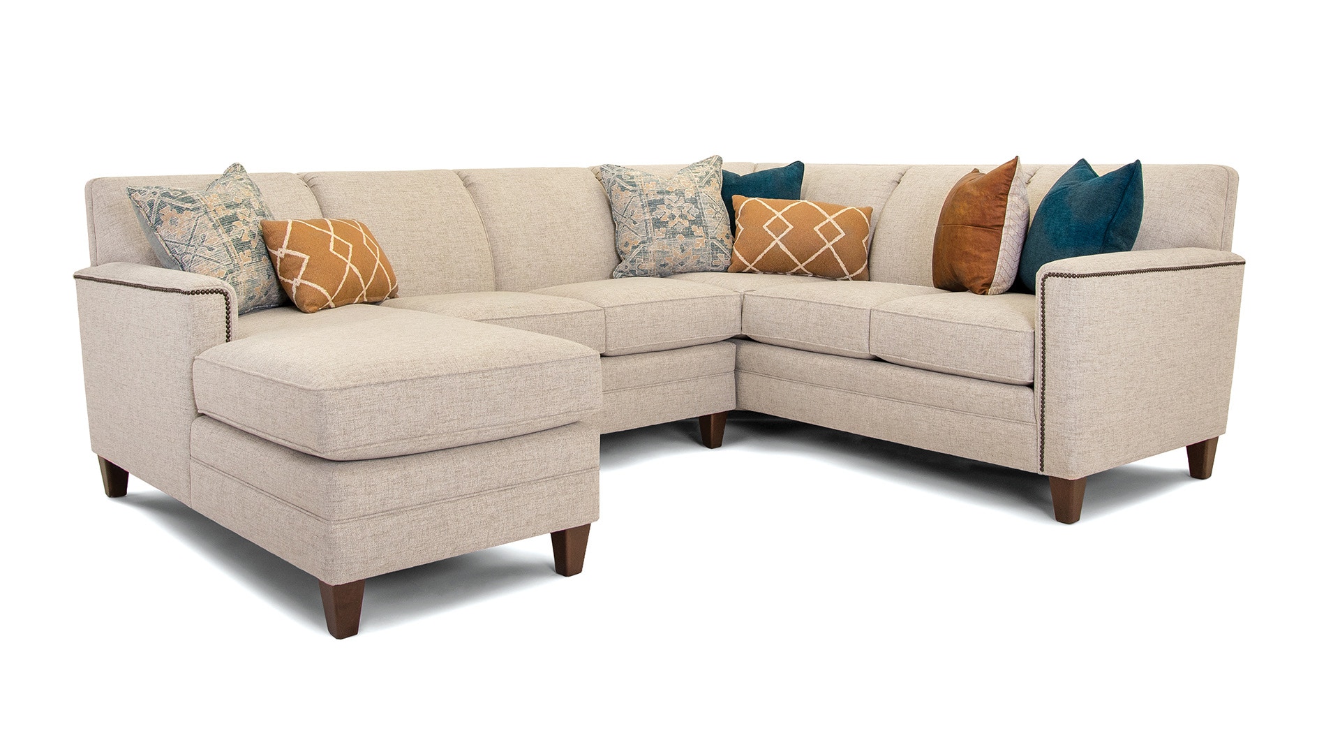 Smith Brothers 3121 Sectional with Chaise Living Room 3000 Series Design Your Way
