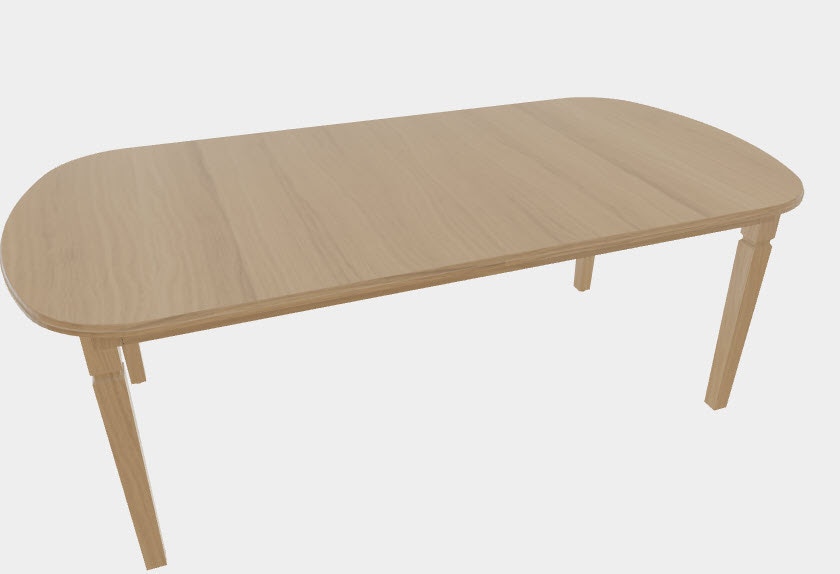 MAVIN 4284L000-W Dining Room Solid Walnut Dining Table with Neo Base