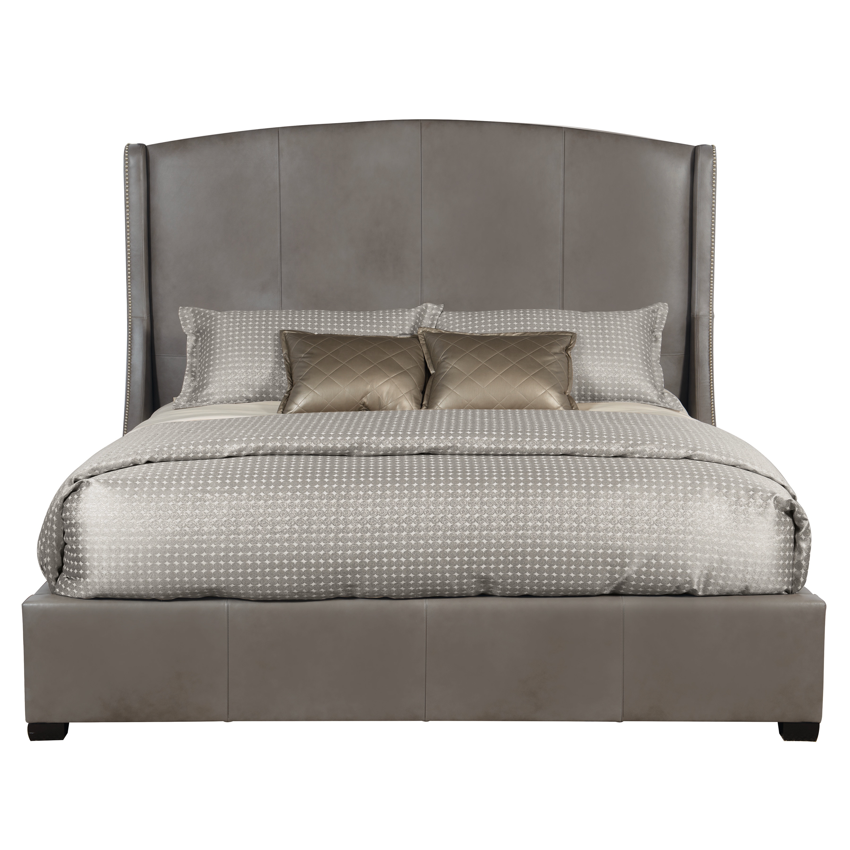 Bernhardt Interiors 754F74L, 754H74L Bedroom Cooper Queen Leather Shelter Bed
