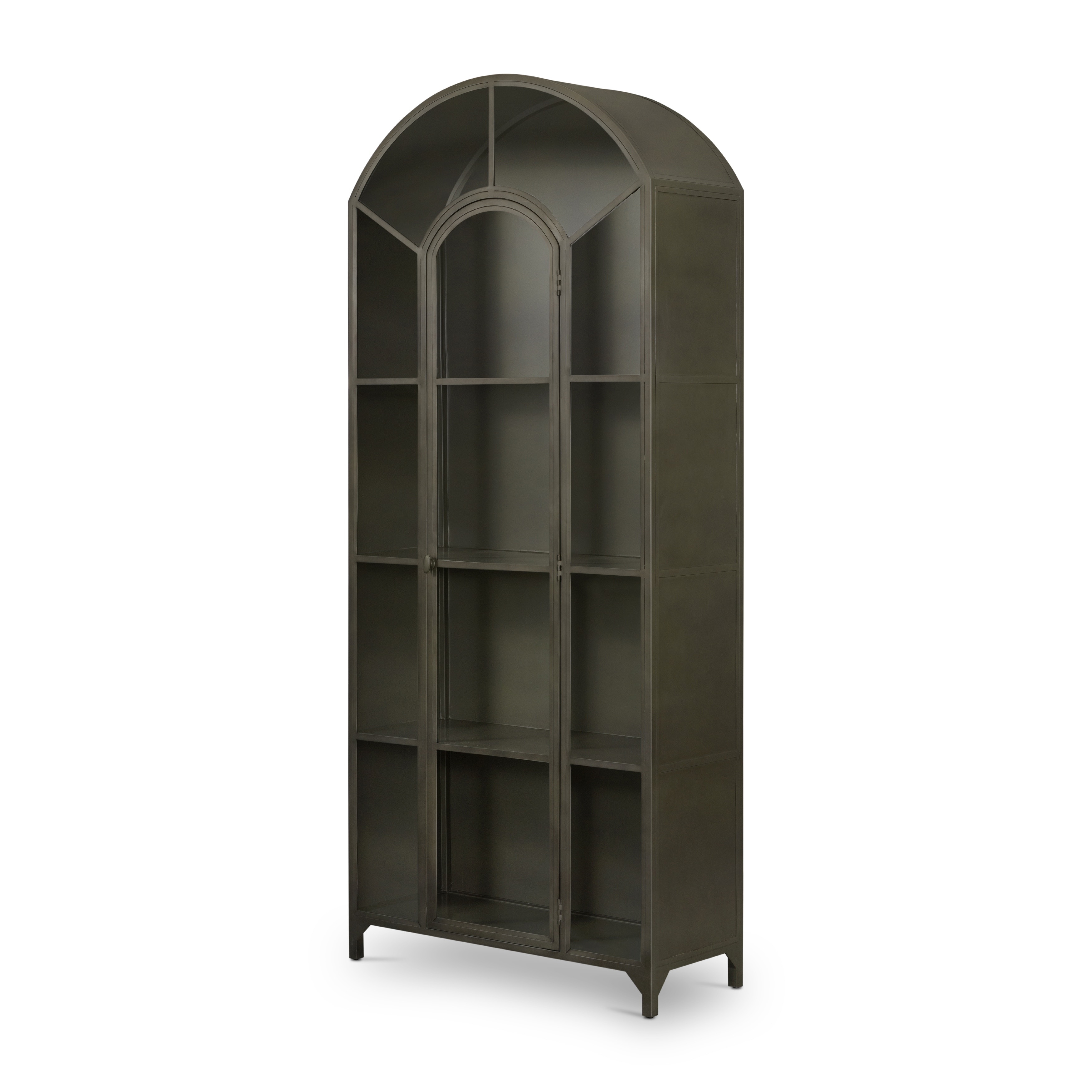 Four Hands Furniture 104445 003 Living Room Belmont Metal Cabinet Gunmetal