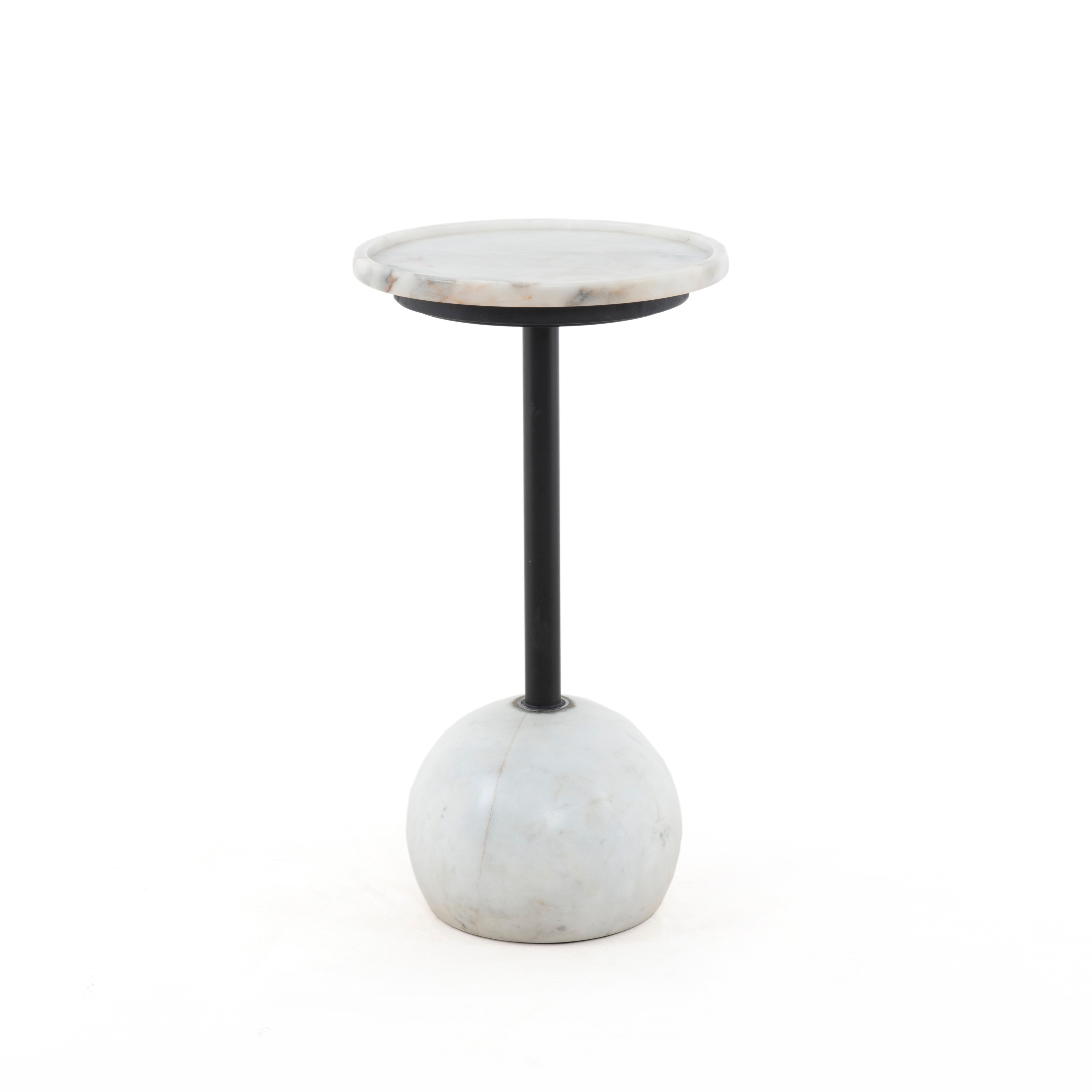 Four Hands Furniture 224056-005 Living Room Viola Accent Table-Polished White Marble
