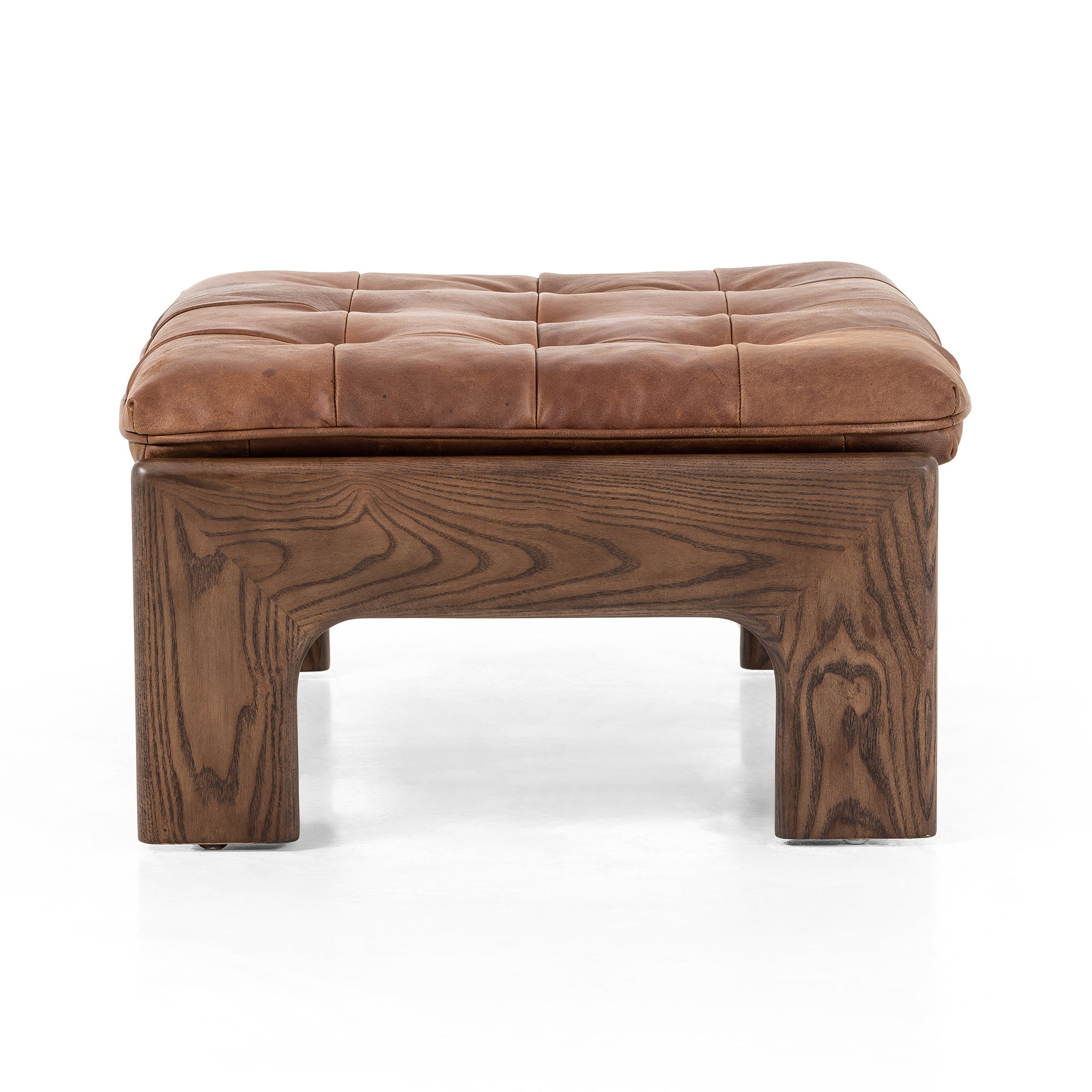 Four Hands Furniture 230136-002 Living Room Halston Ottoman-Heirloom Sienna