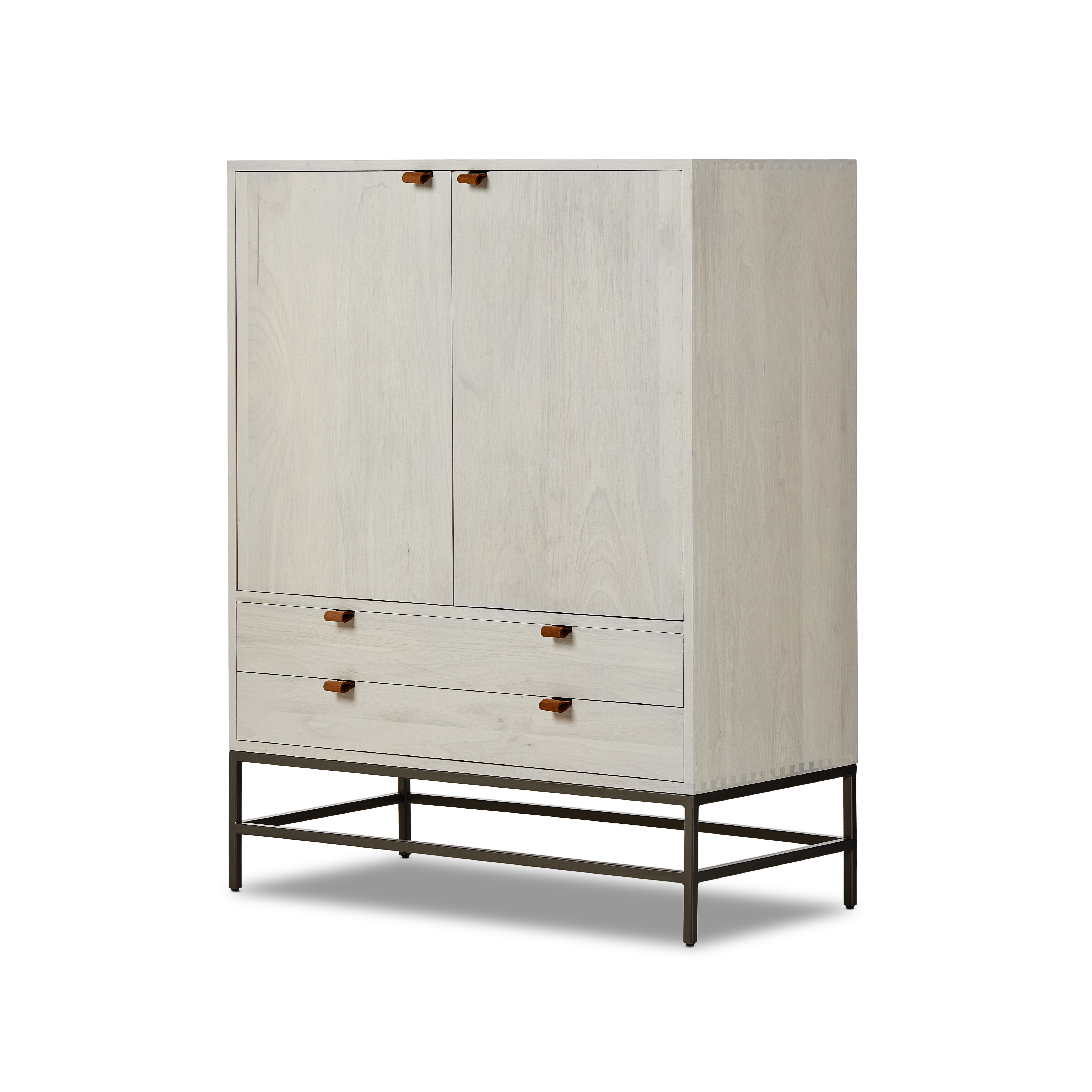 Four Hands Furniture 236606-003 Bar and Game Room Trey Bar Cabinet-Dove ...