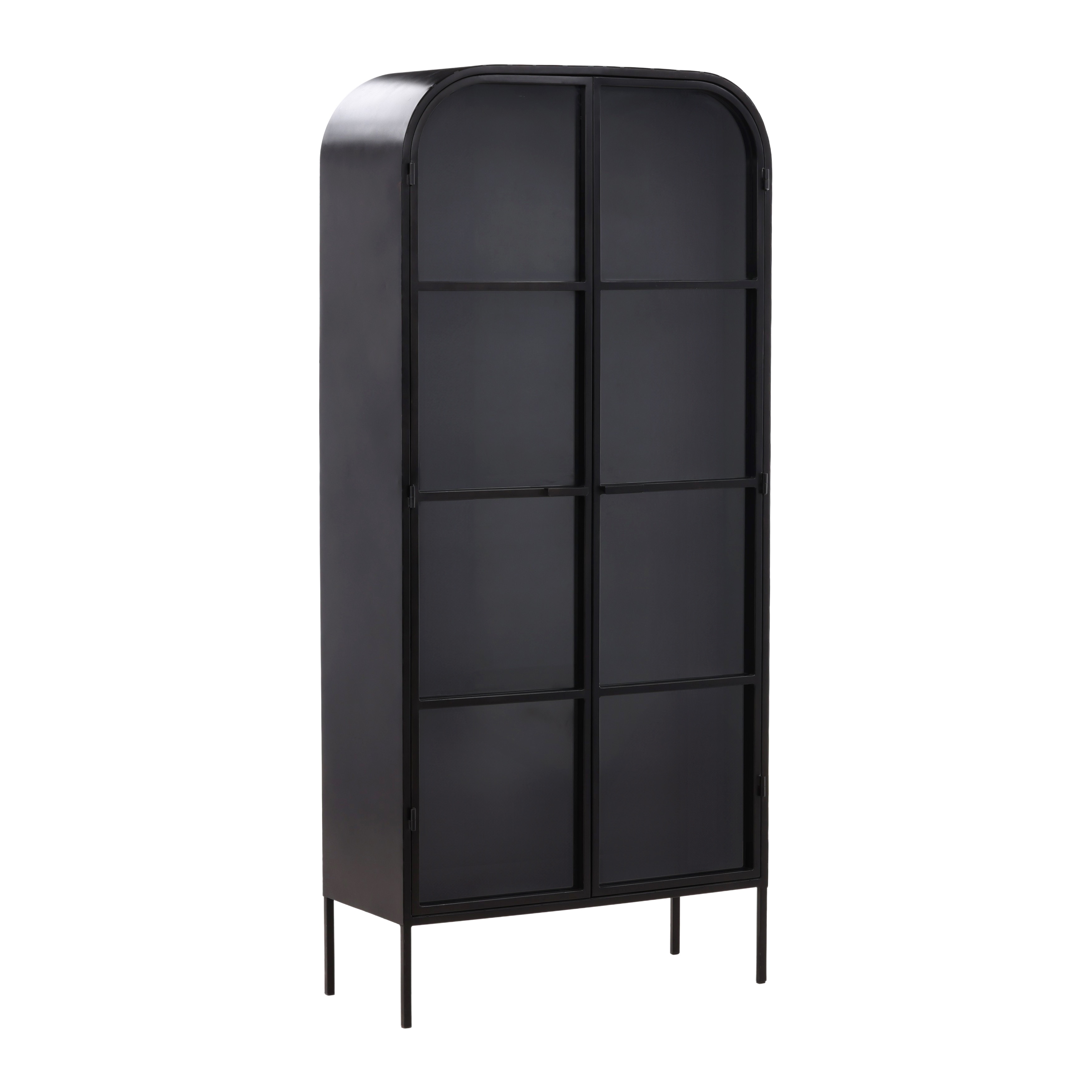 Dovetail Furniture DOV40049-BLCK Living Room Halston Cabinet