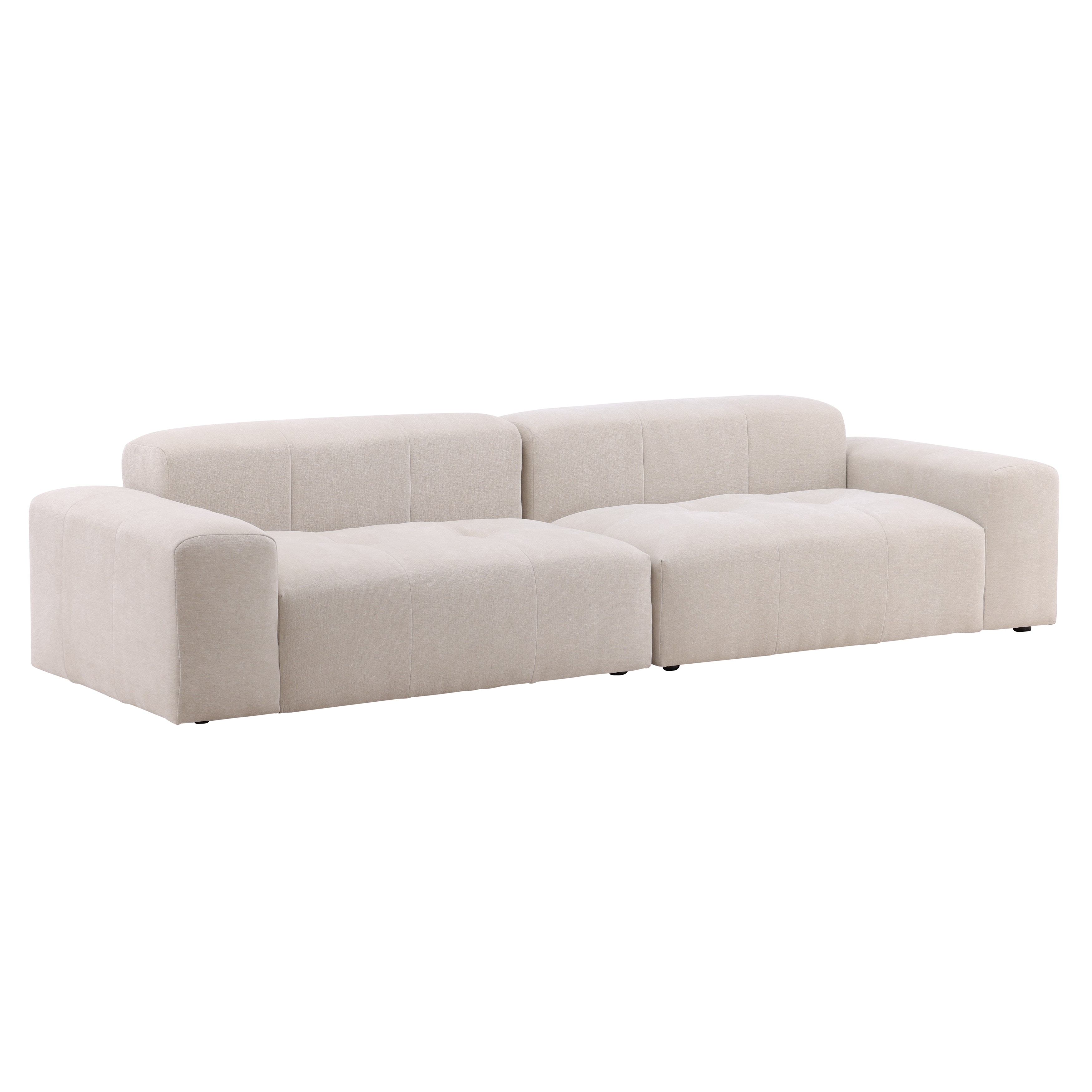 Dovetail Furniture DOV39002-CREM Living Room Hilda Sofa