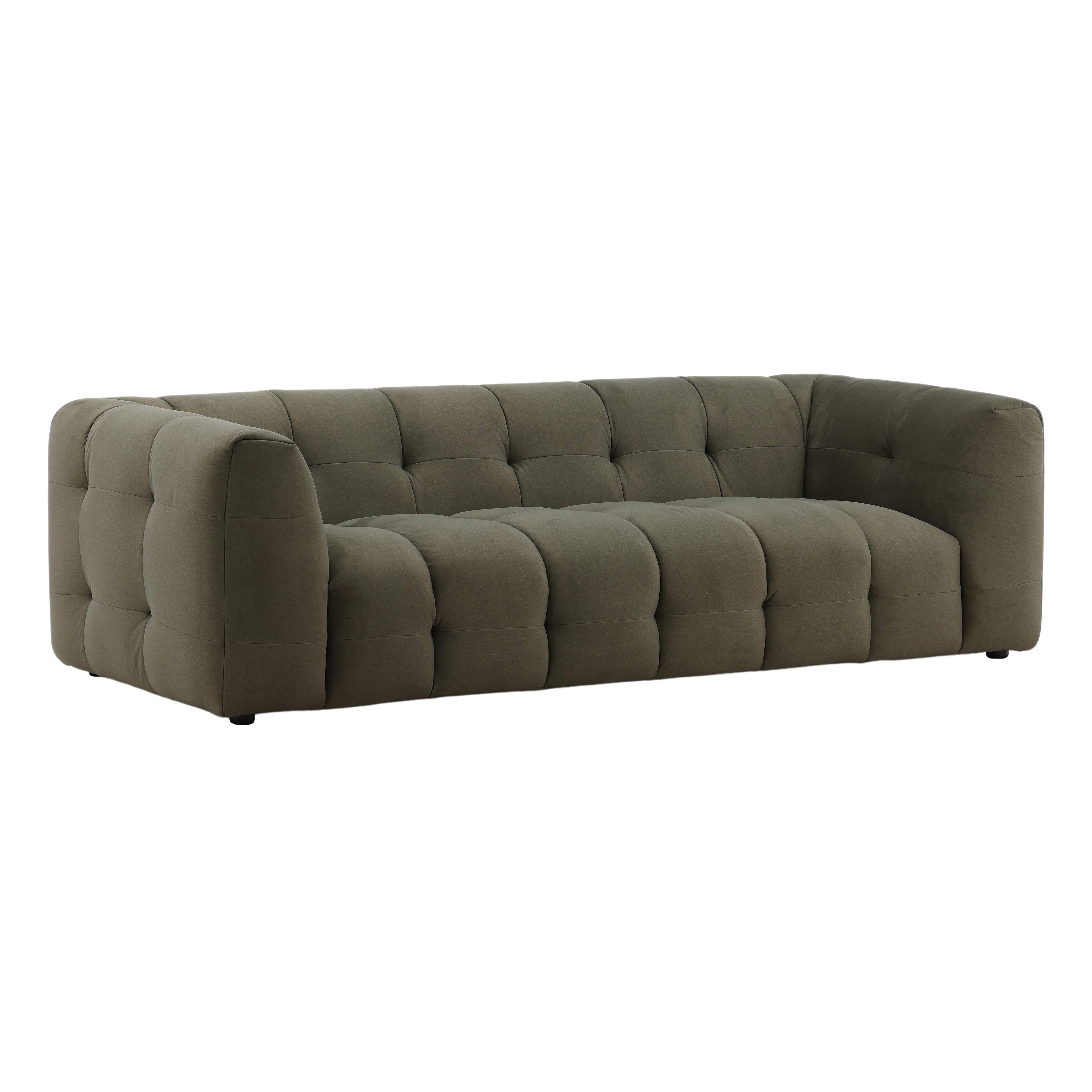 Dovetail Furniture DOV39001-OLIV Living Room Poppy Sofa