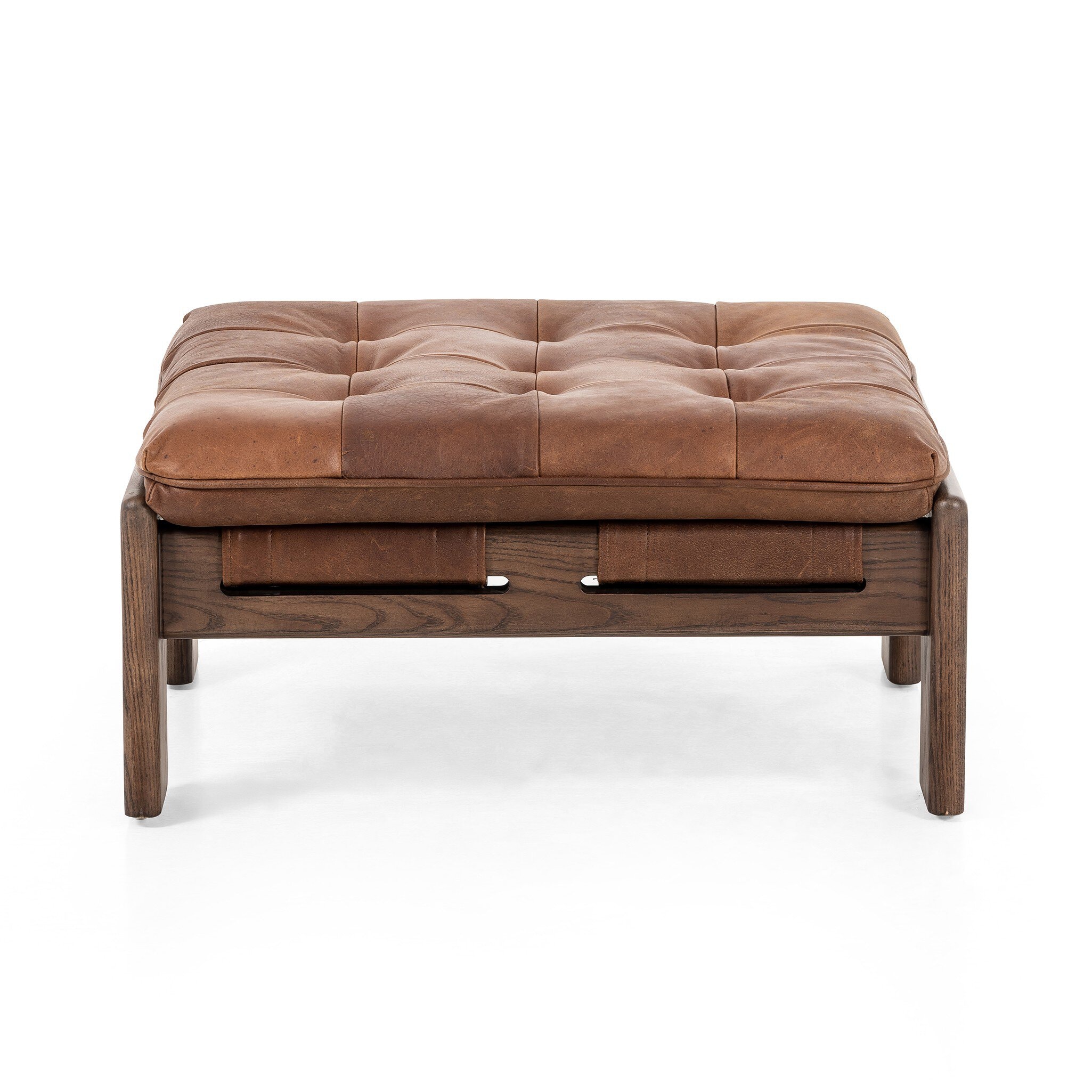Four Hands Furniture 230136-002 Living Room Halston Ottoman-Heirloom Sienna