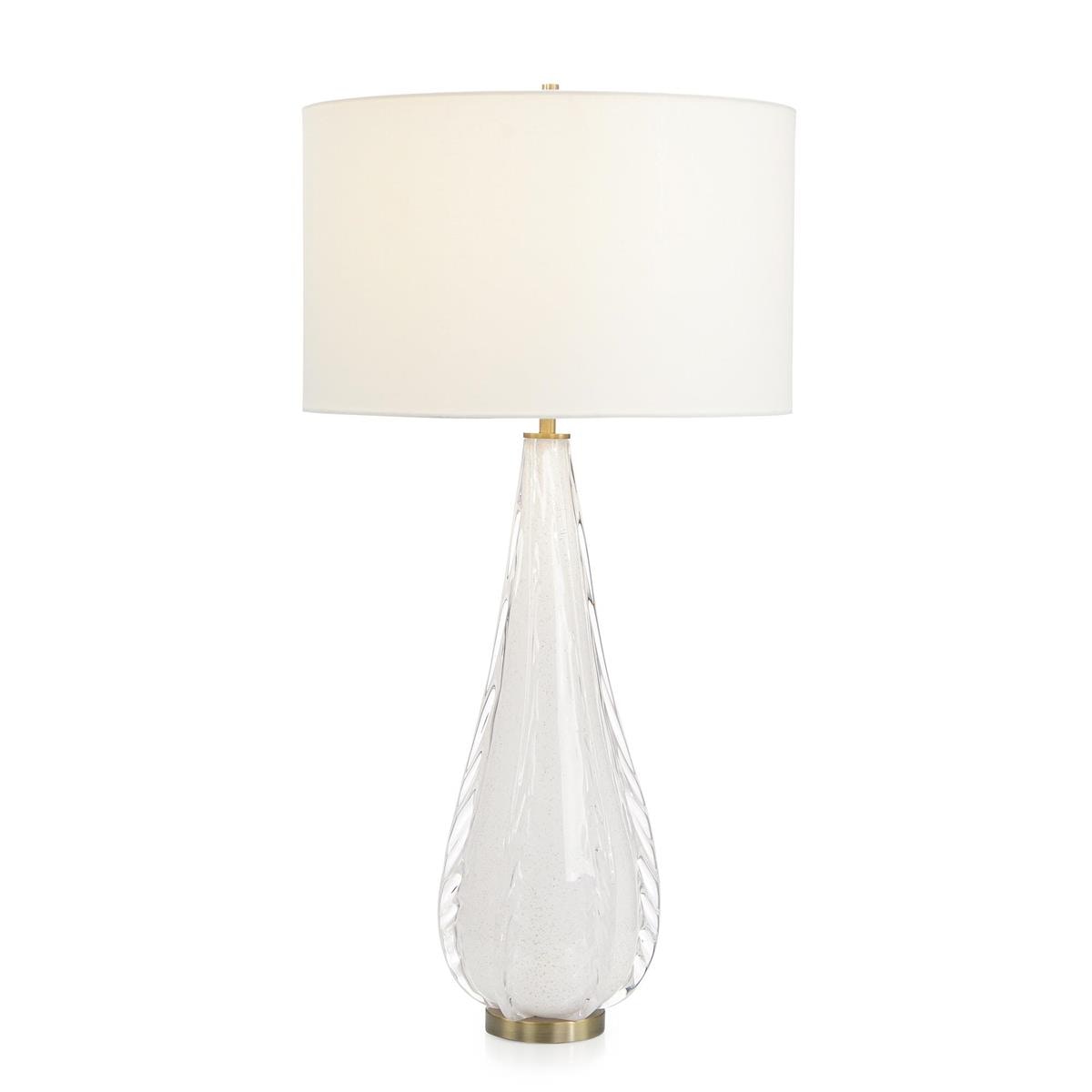 John Richard JRL-10624 Artic White Art Glass Table Lamp