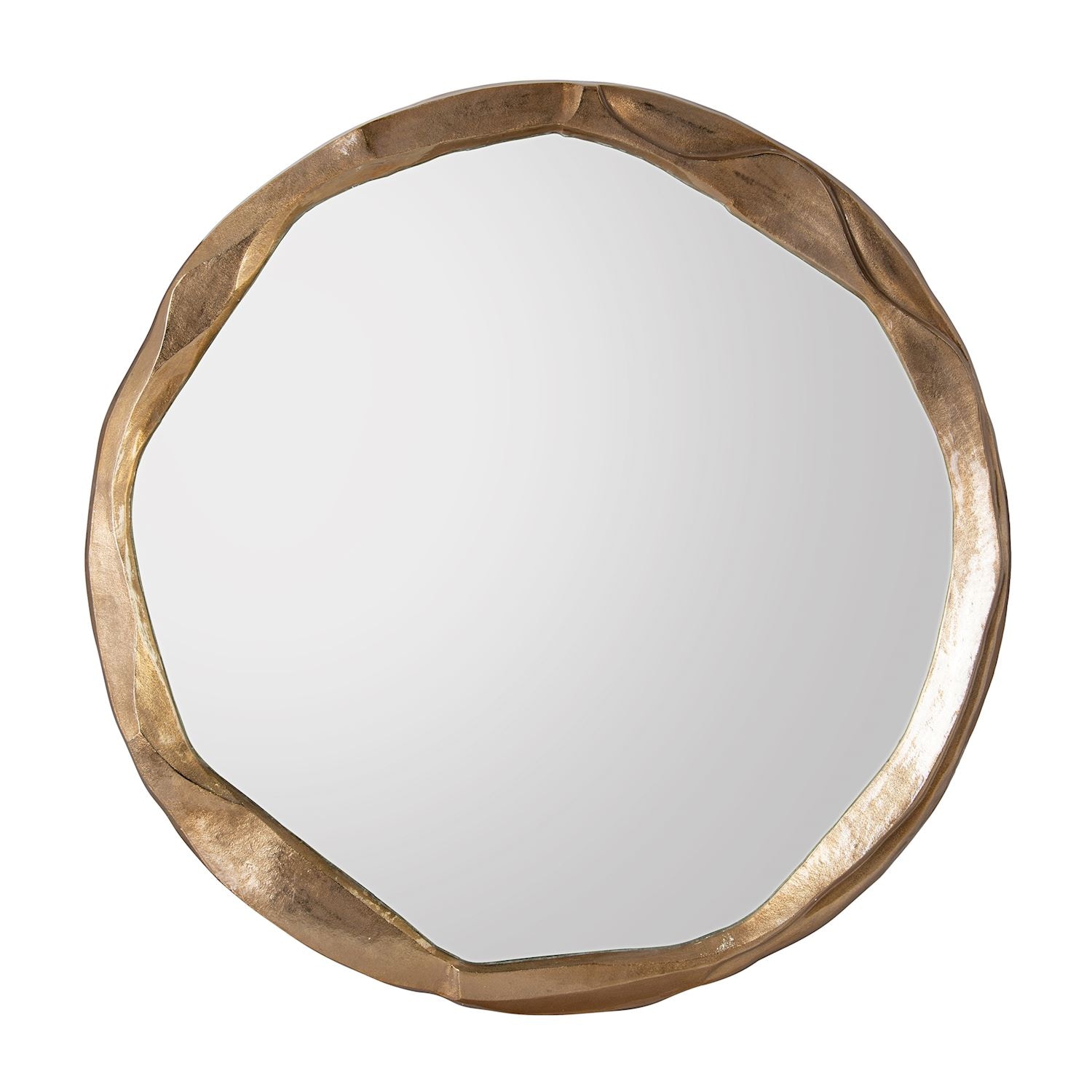 John Richard JRM-1369 Mirrors Round Ruga Mirror, Large Gold