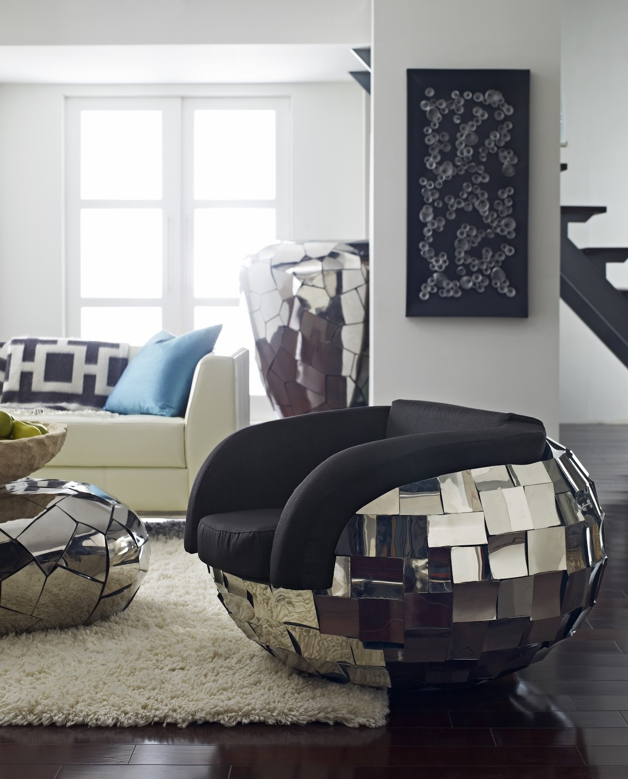 Phillips Collection PH64151 Living Room Crazy Cut Club Chair